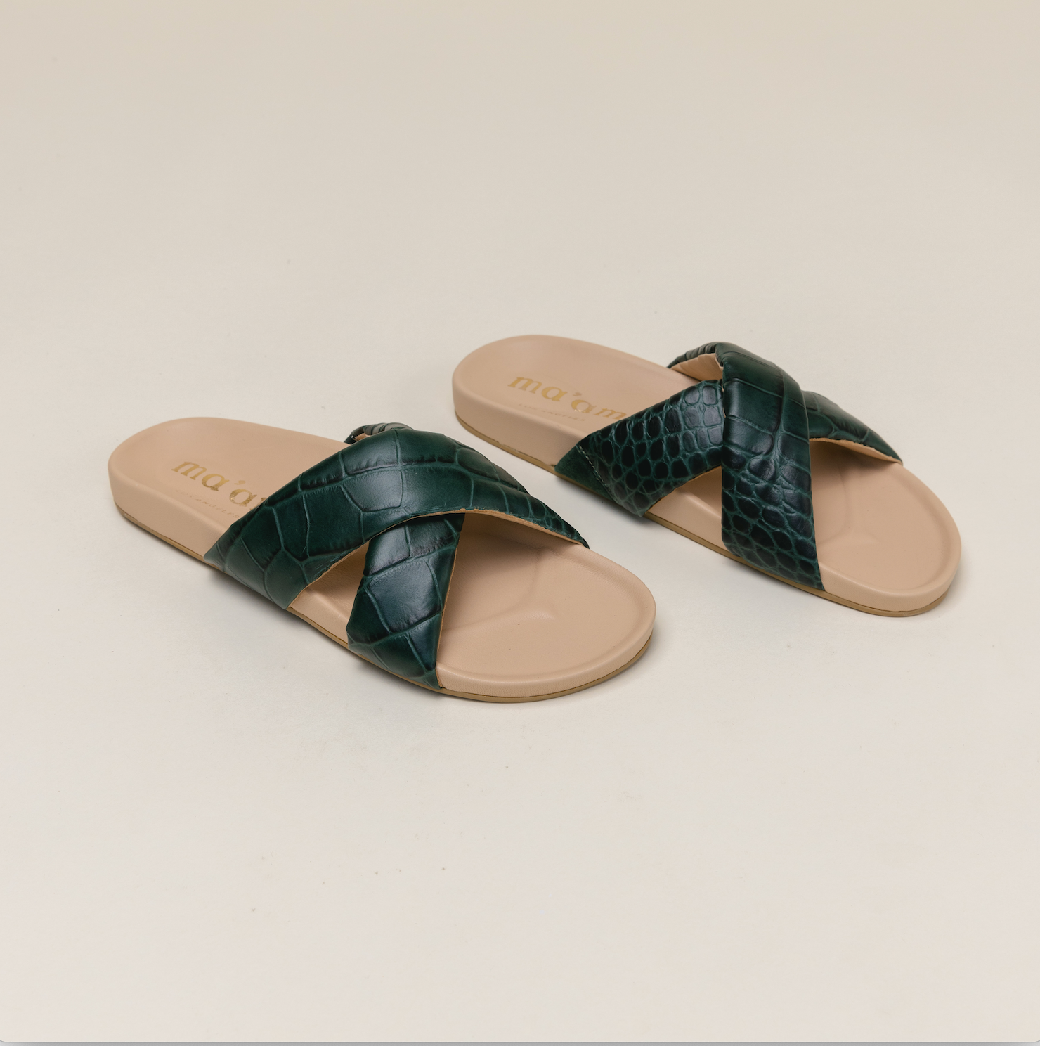 Italian Leather Slides | Dolly | Designed by Mandy Moore | Ma'am Los ...