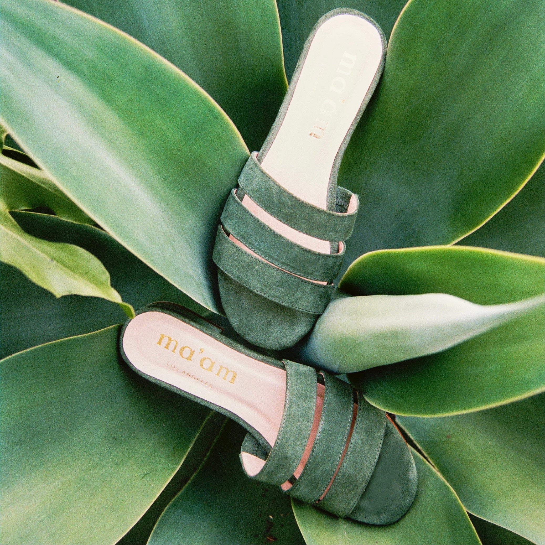 Green Leather Sandals | CJ Sandals | Ma'am Los Angeles