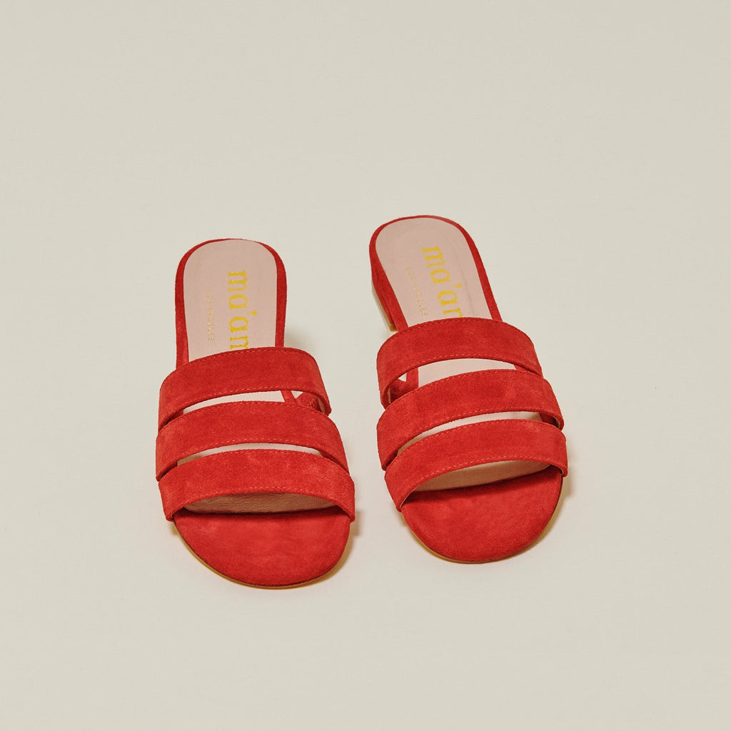 Red Leather Sandals | CJ Sandals | Ma'am Los Angeles