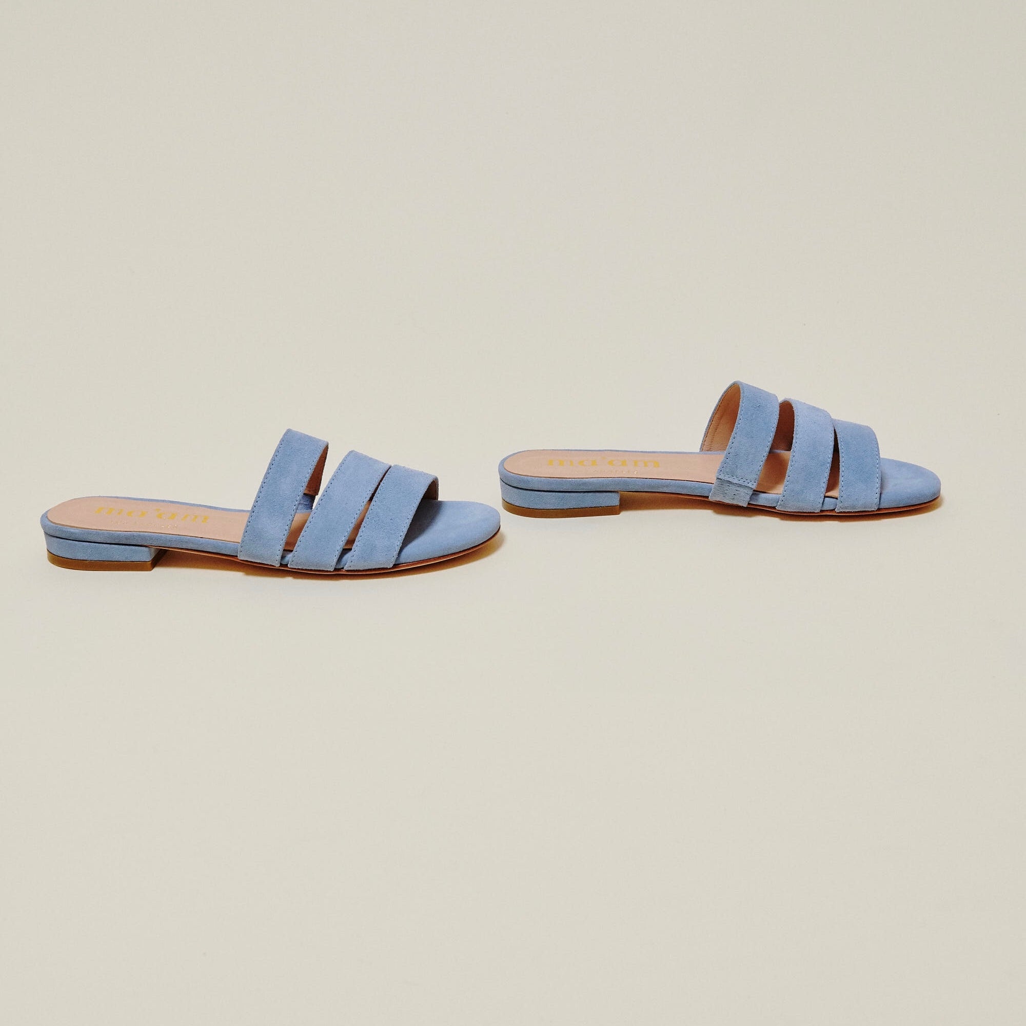 Sky Blue Leather Sandals | CJ Sandals | Ma'am Los Angeles