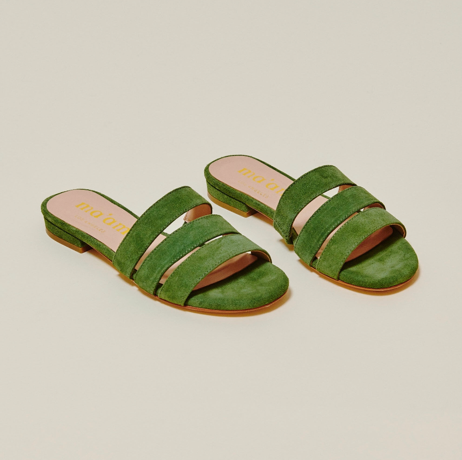 Sky Blue Leather Sandals | CJ Sandals | Ma'am Los Angeles